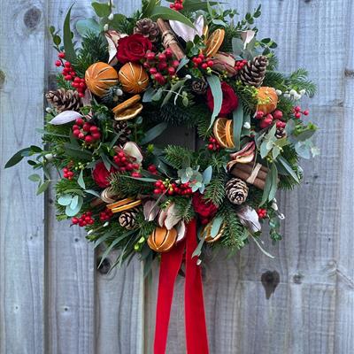 Cinnamon and Ruby Wreath